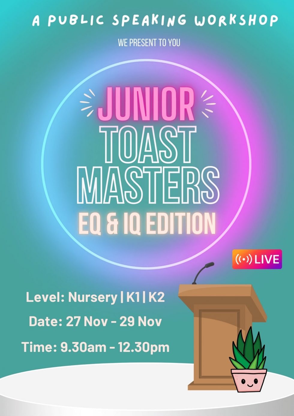 Junior Toastmasters! EQ & IQ Edition | LoveKids Speech and Drama